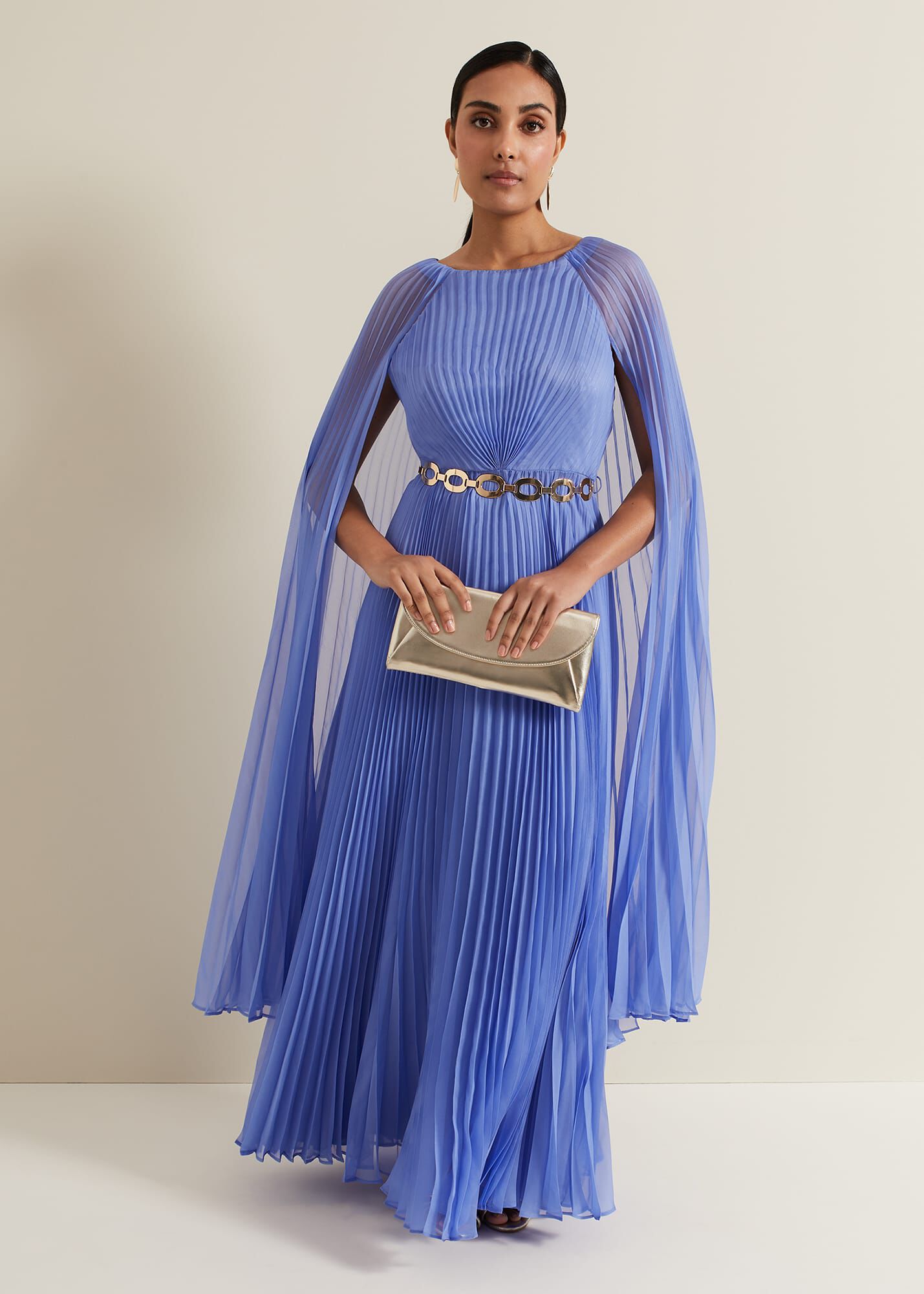 Petite Marren Blue Chiffon Maxi Dress | Phase Eight UK