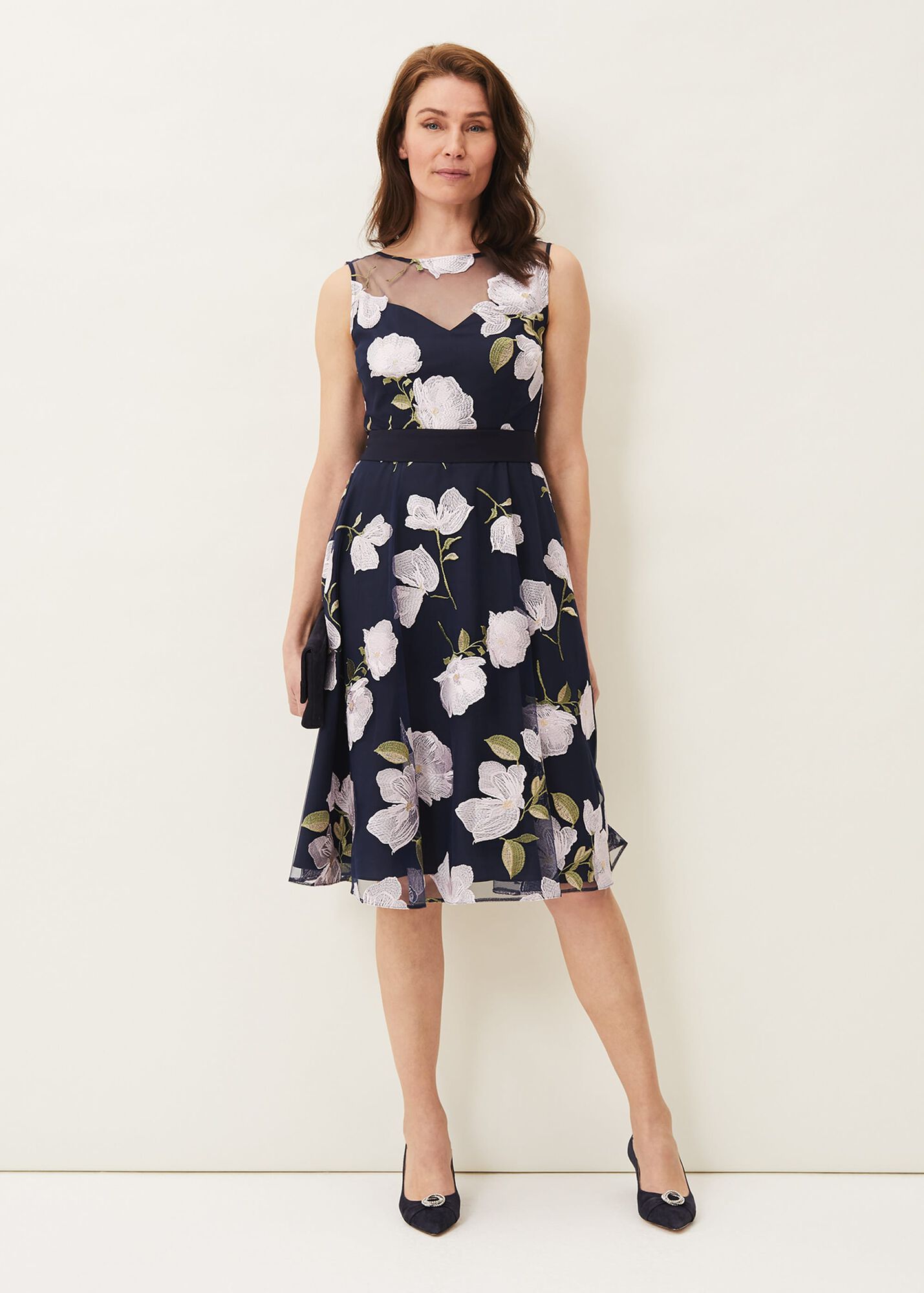 Charlotte Floral Embroidered Dress | Phase Eight ROW