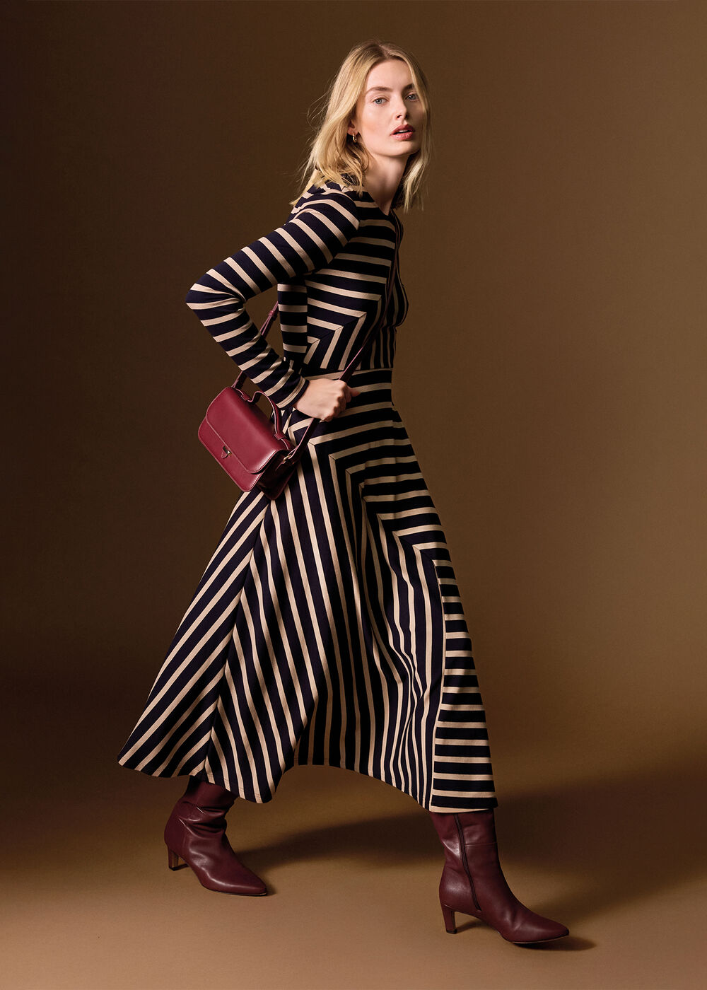 Mia Stripe Midi Dress | Phase Eight ROW