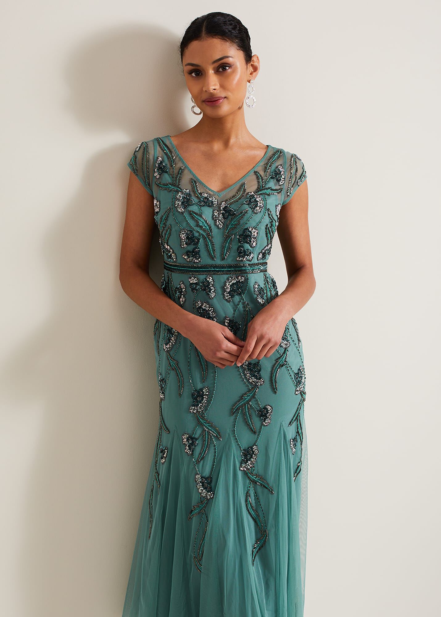 Evonne Beaded Maxi Dress | Phase Eight UK