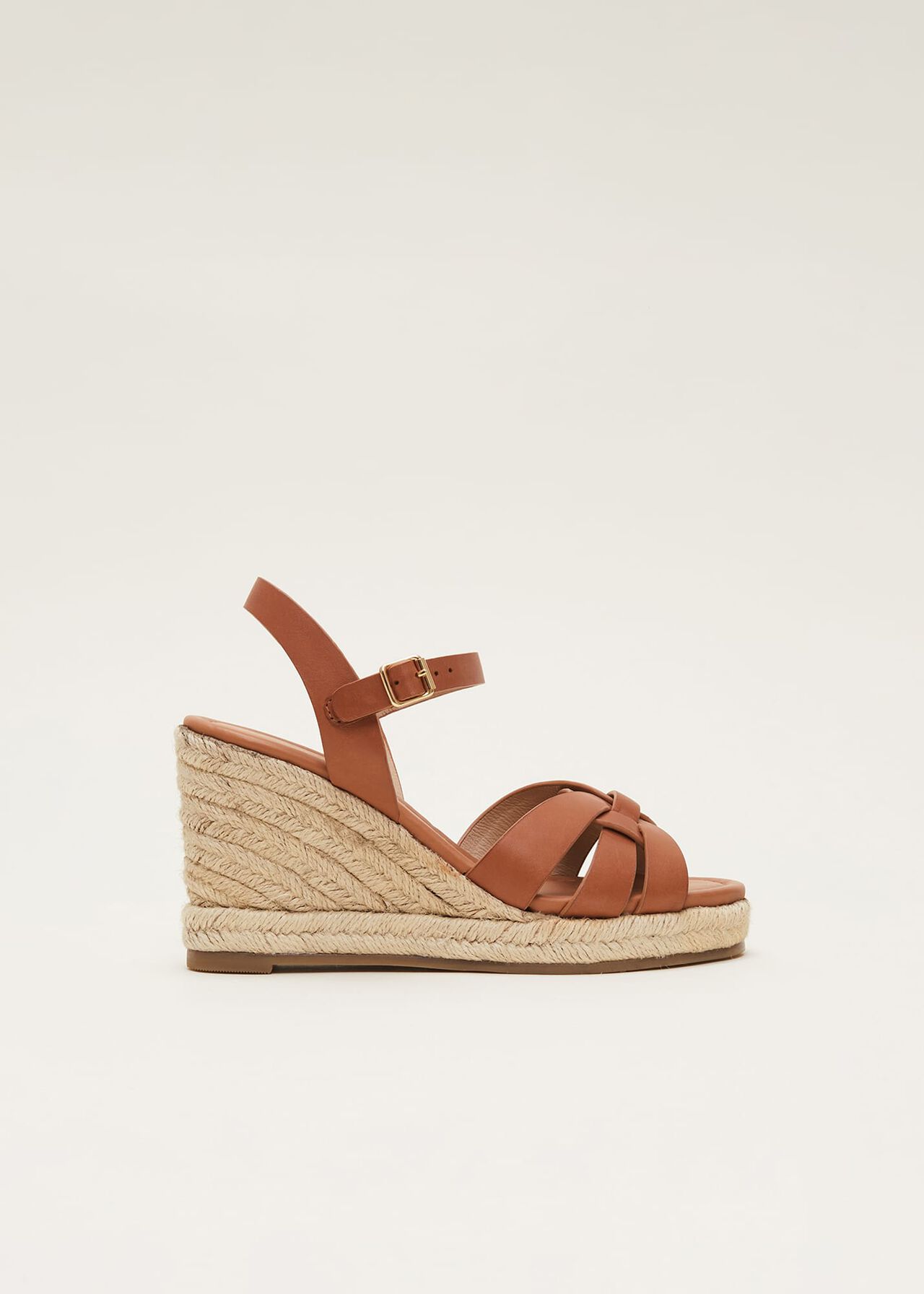 Leather Multi Strap Wedge Espadrille | Phase Eight UK