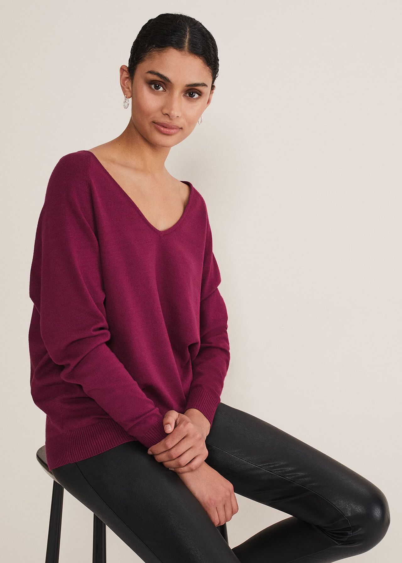 Senita V Neck Knit Jumper | Phase Eight AU