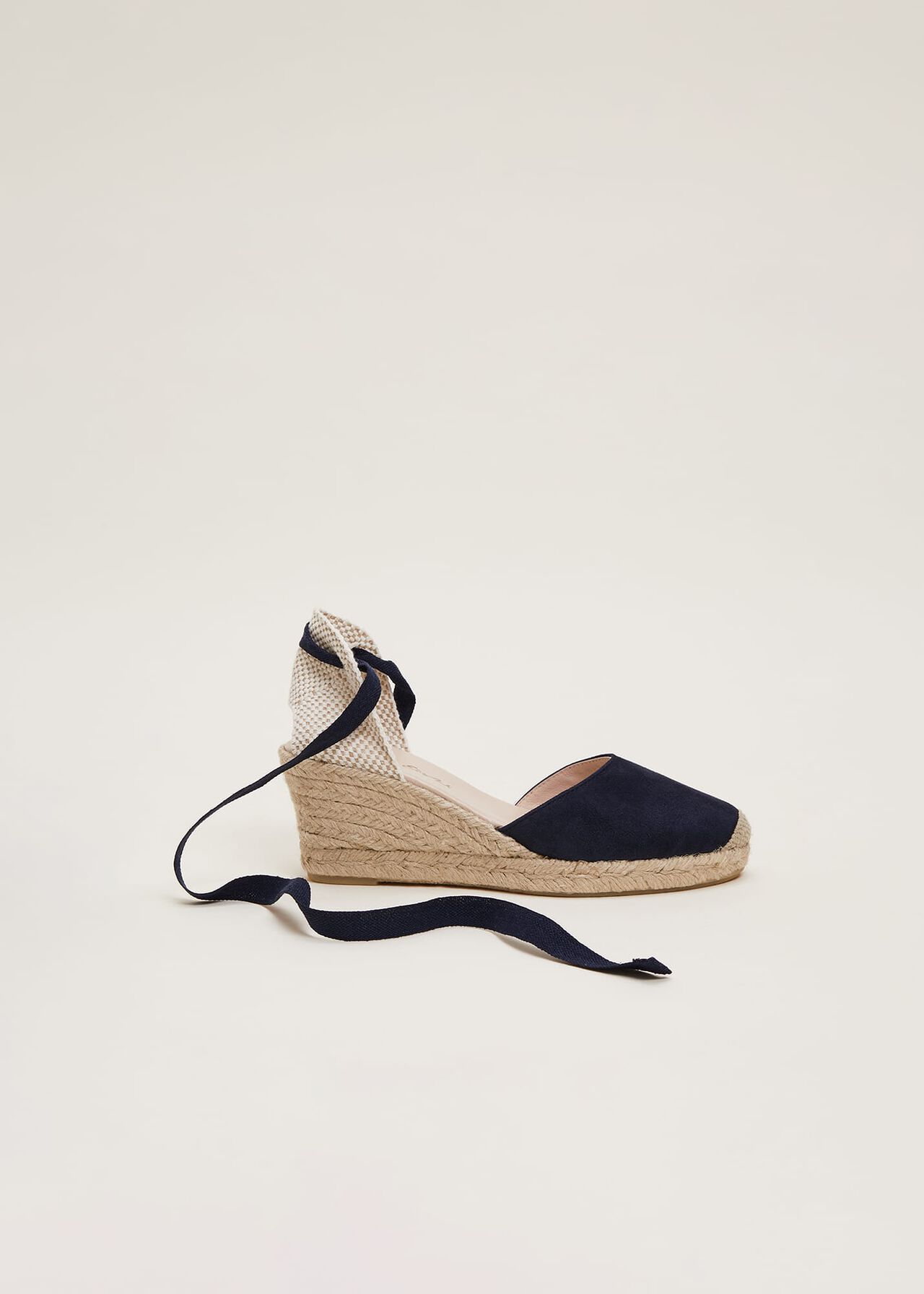 Suede Ankle Tie Espadrille Shoe | Phase Eight UK