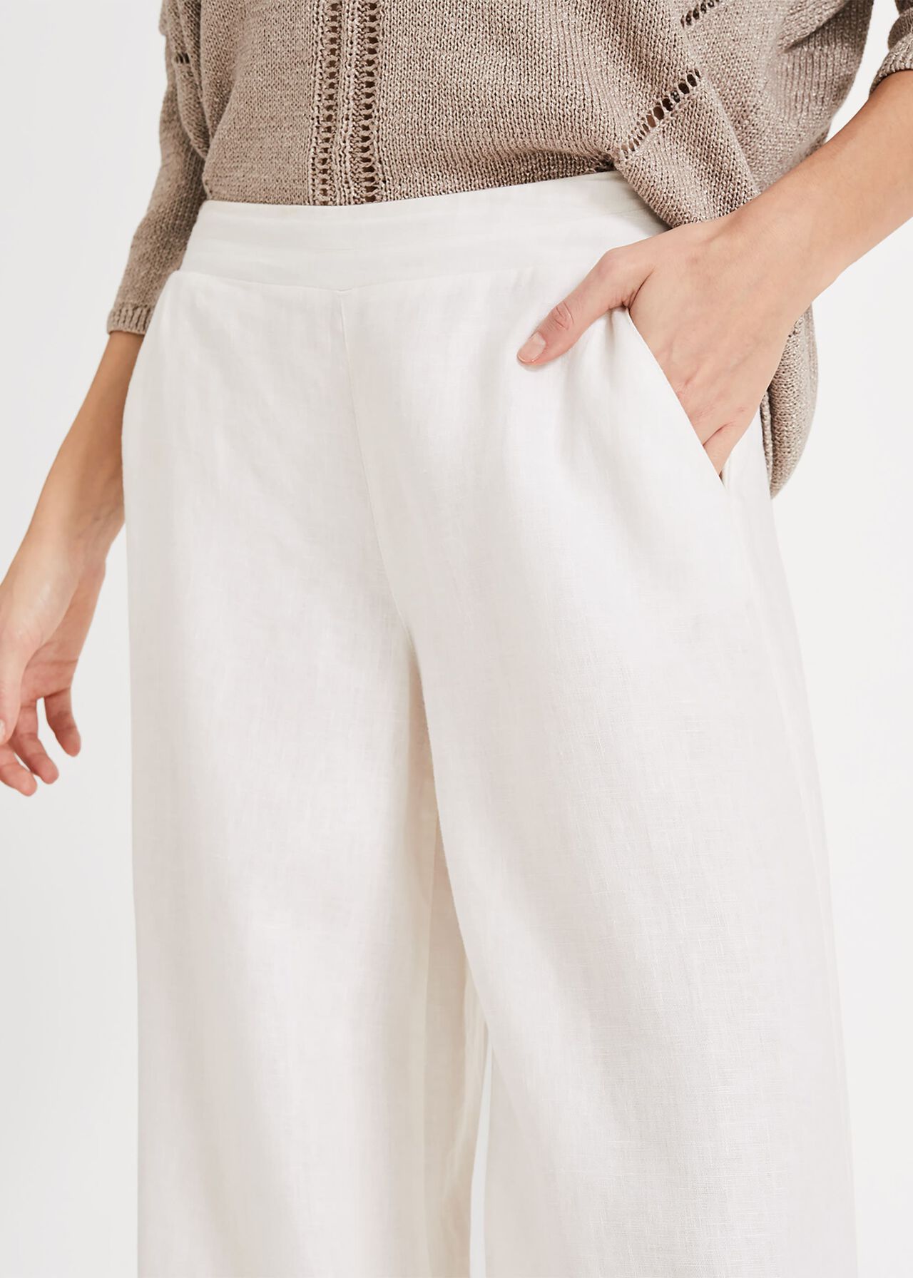 Lux Linen Wide Trousers | Phase Eight