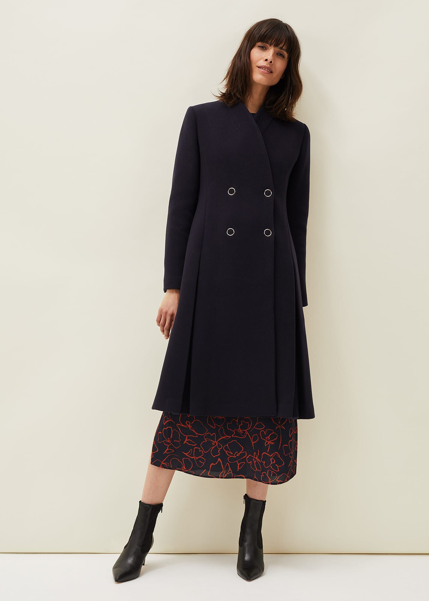 Evie-Rose Fit & Flare Wool Coat | Phase Eight UK