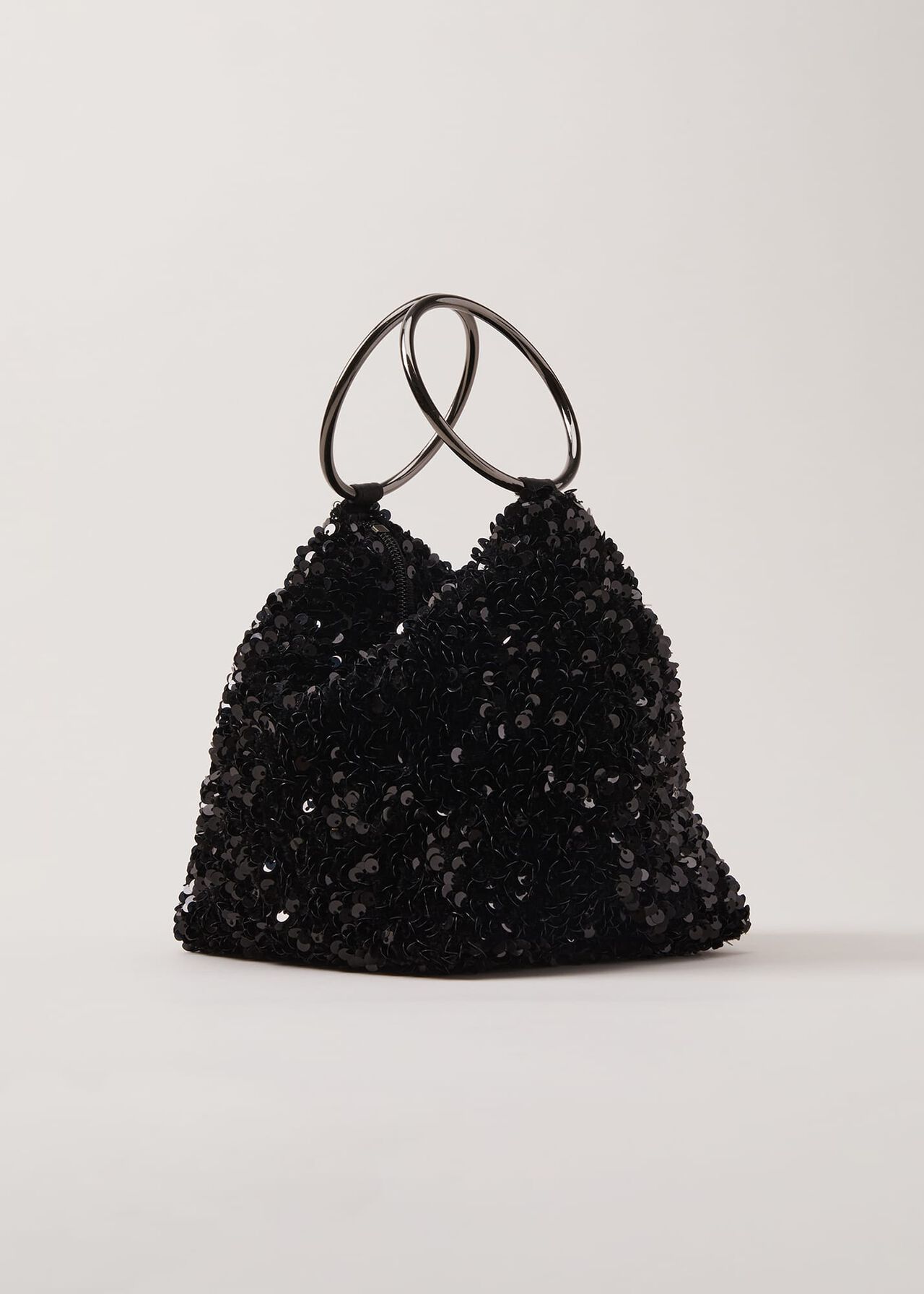 Black Sequin Clutch Bag | Phase Eight AU