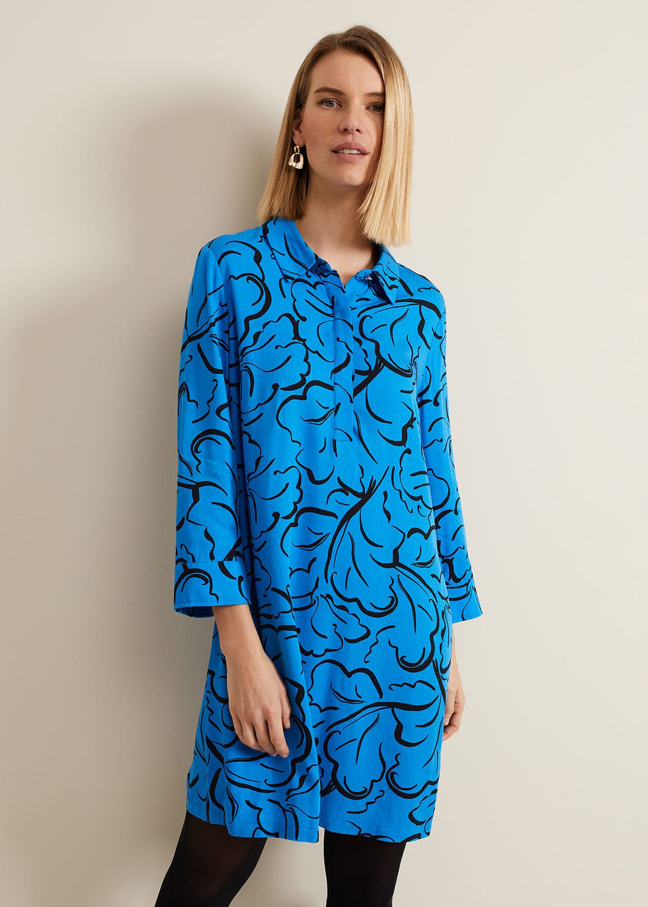 Marina Leaf Print Tunic Dress | Phase Eight UK