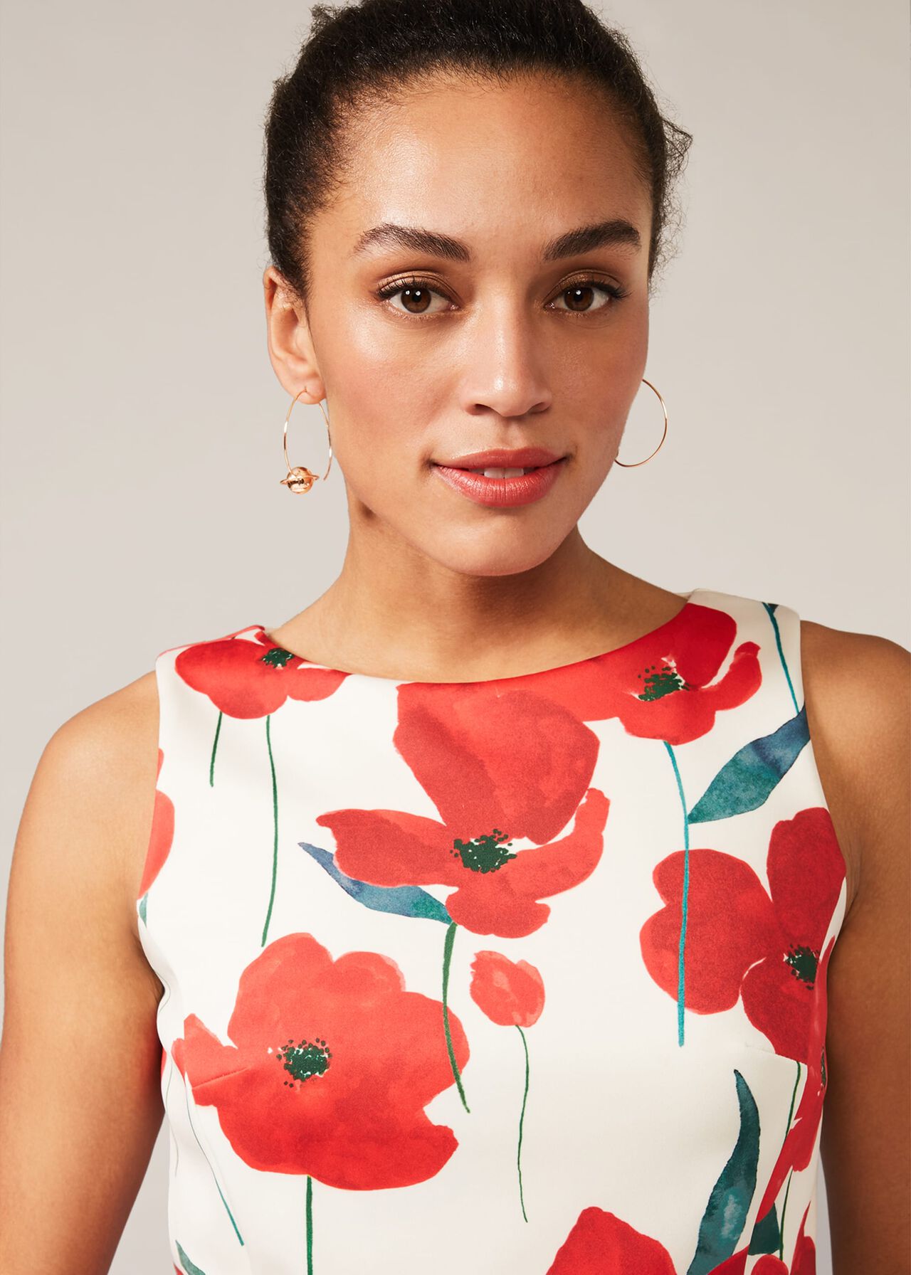 Lou-Poppy Floral Scuba Dress