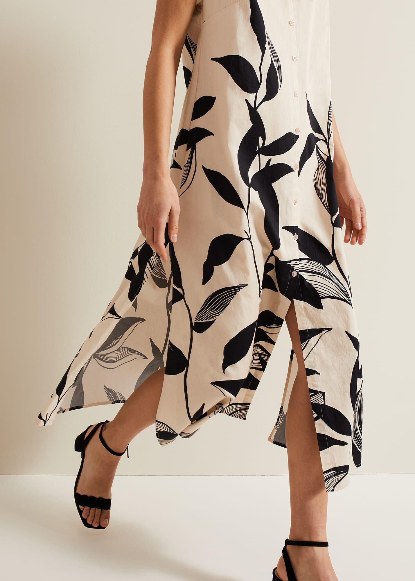 Felicity Leaf Print Midi Dress | Phase Eight UK