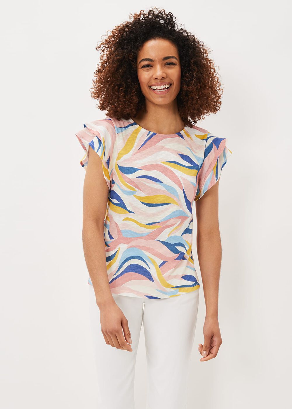 Kali Linen Multi Print Top | Phase Eight UK