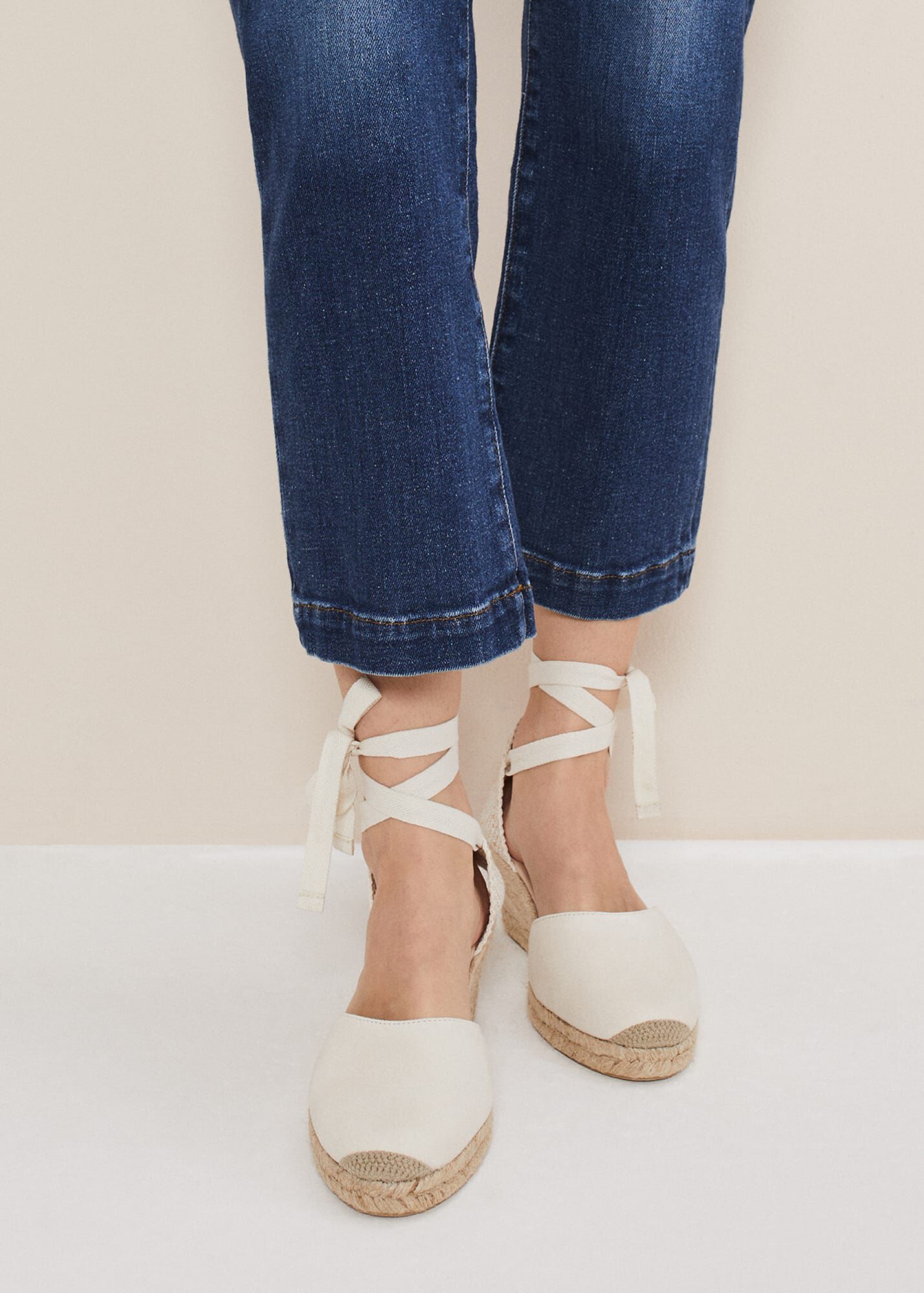 Suede Ankle Tie Espadrille Shoe | Phase Eight UK