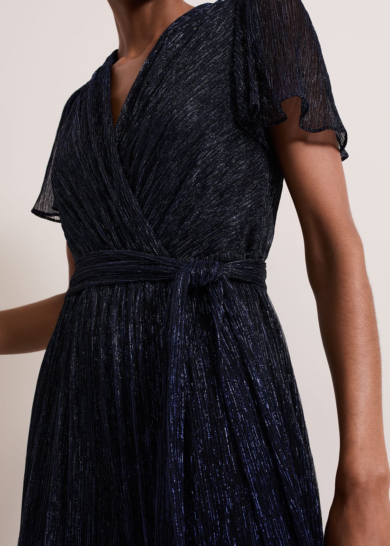 Stella Blue Plisse Jumpsuit | Phase Eight UK