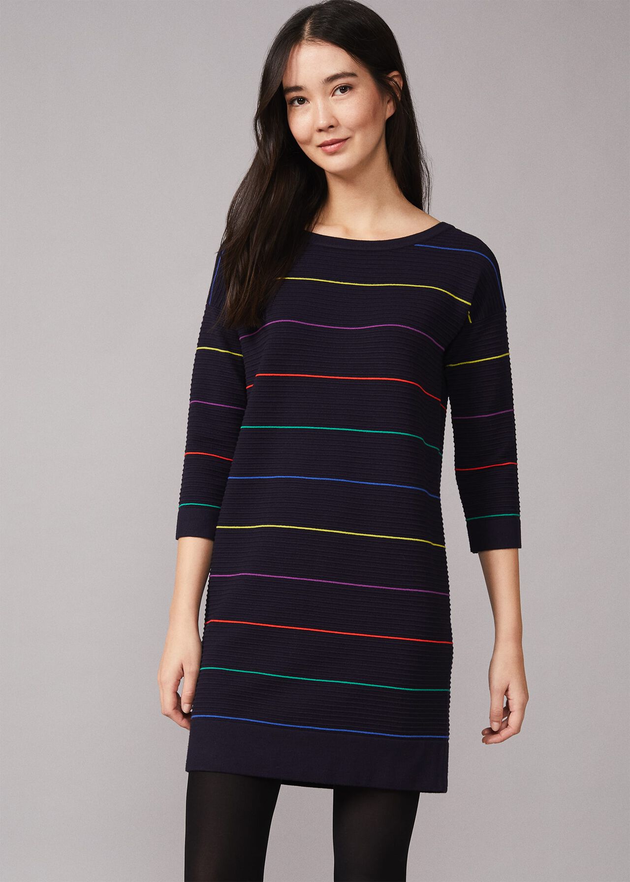 Savannah Stripe Ripple Dress | Phase Eight UK