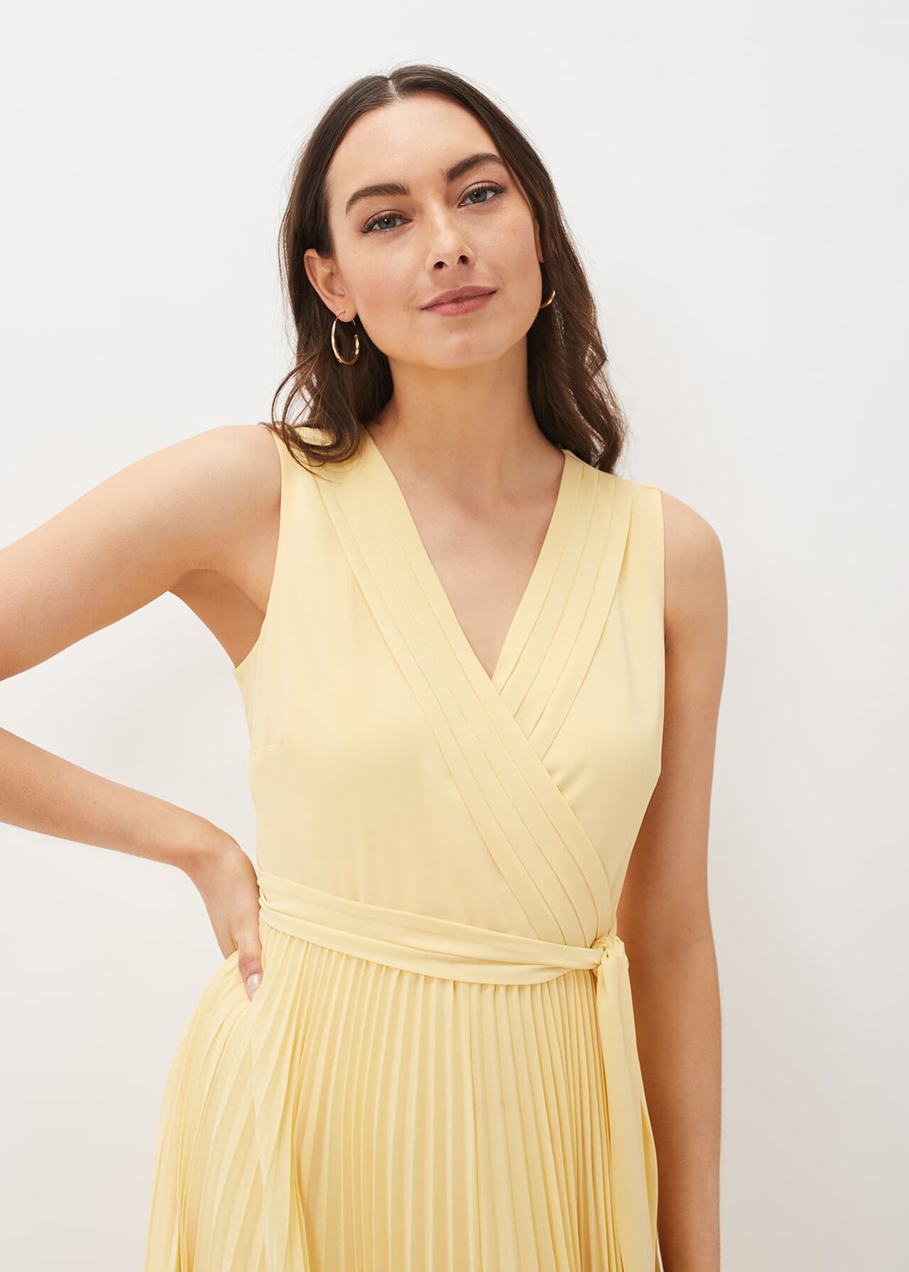 Petra Pleated Wrap Dress | Phase Eight UK