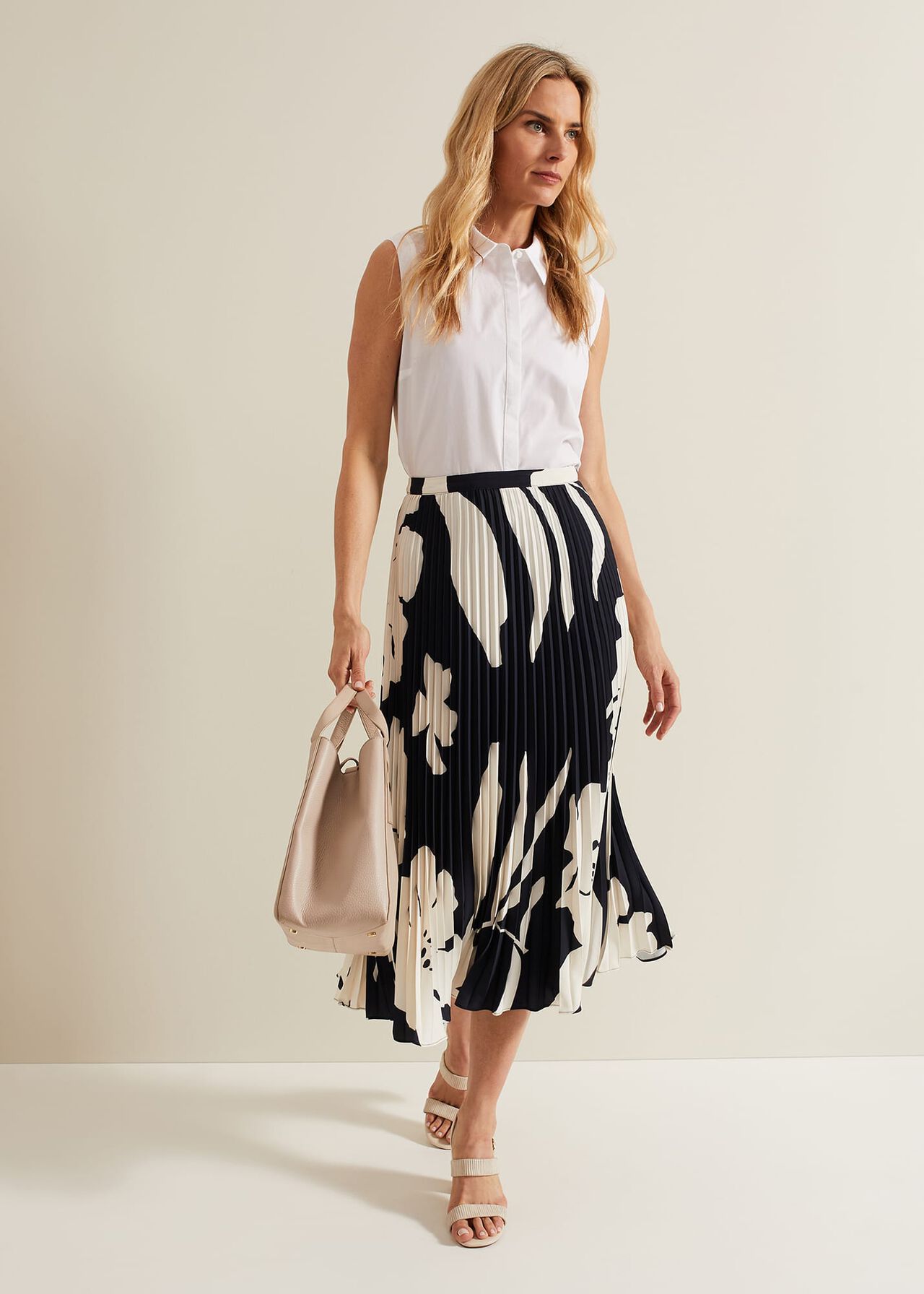Elmina Floral Pleated Skirt | Phase Eight UK
