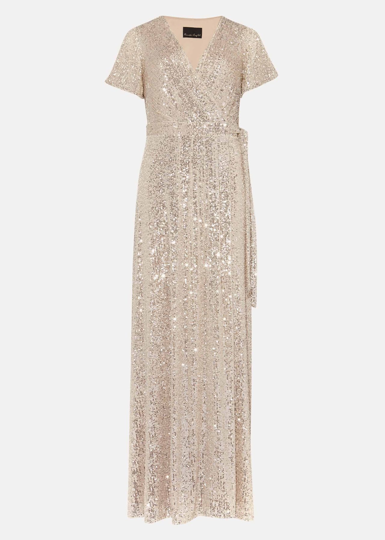 Amily Sequin Wrap Dress | Phase Eight