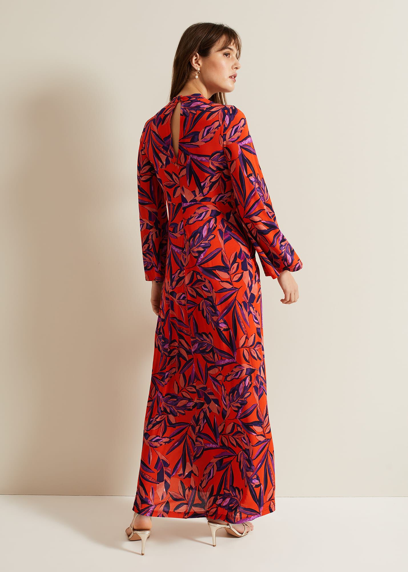 Briella Jersey Leaf Print Maxi Dress | Phase Eight UK