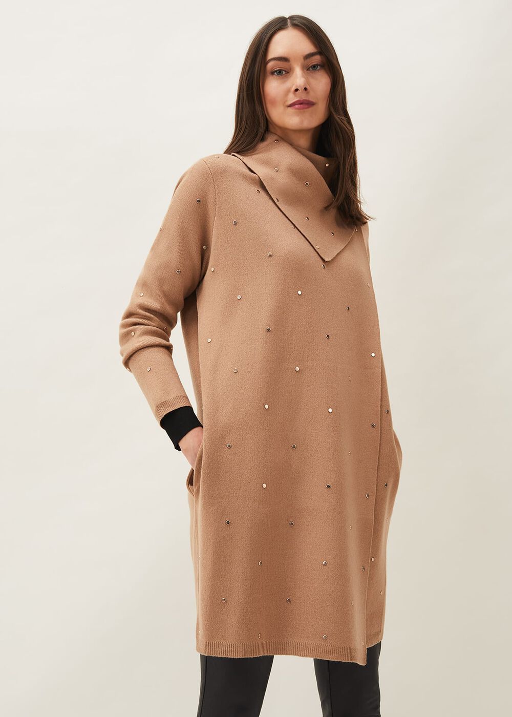 Paloma Scattered Stud Coatigan | Phase Eight ROW