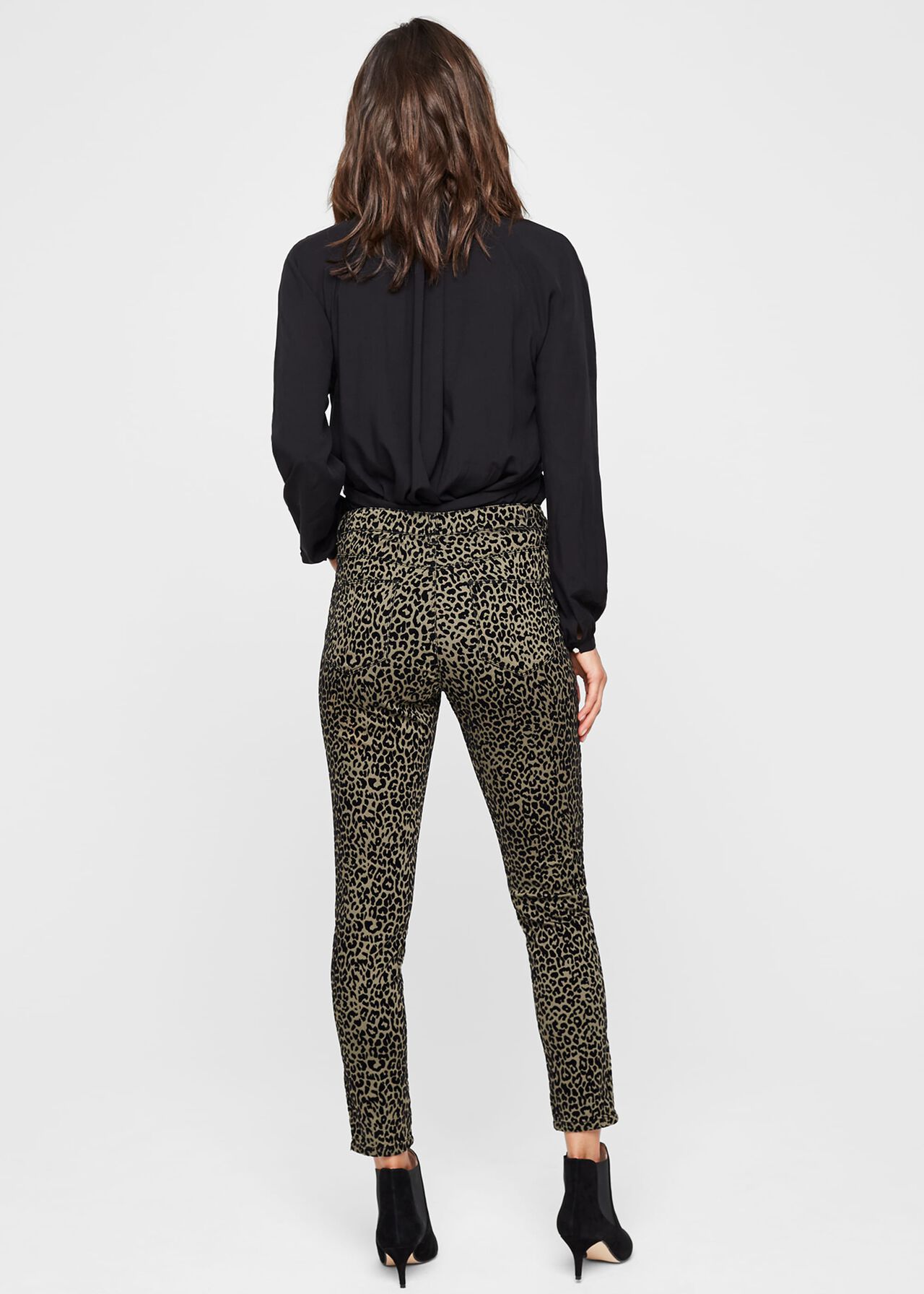 Cherida Leopard Flock Jeans | Phase Eight