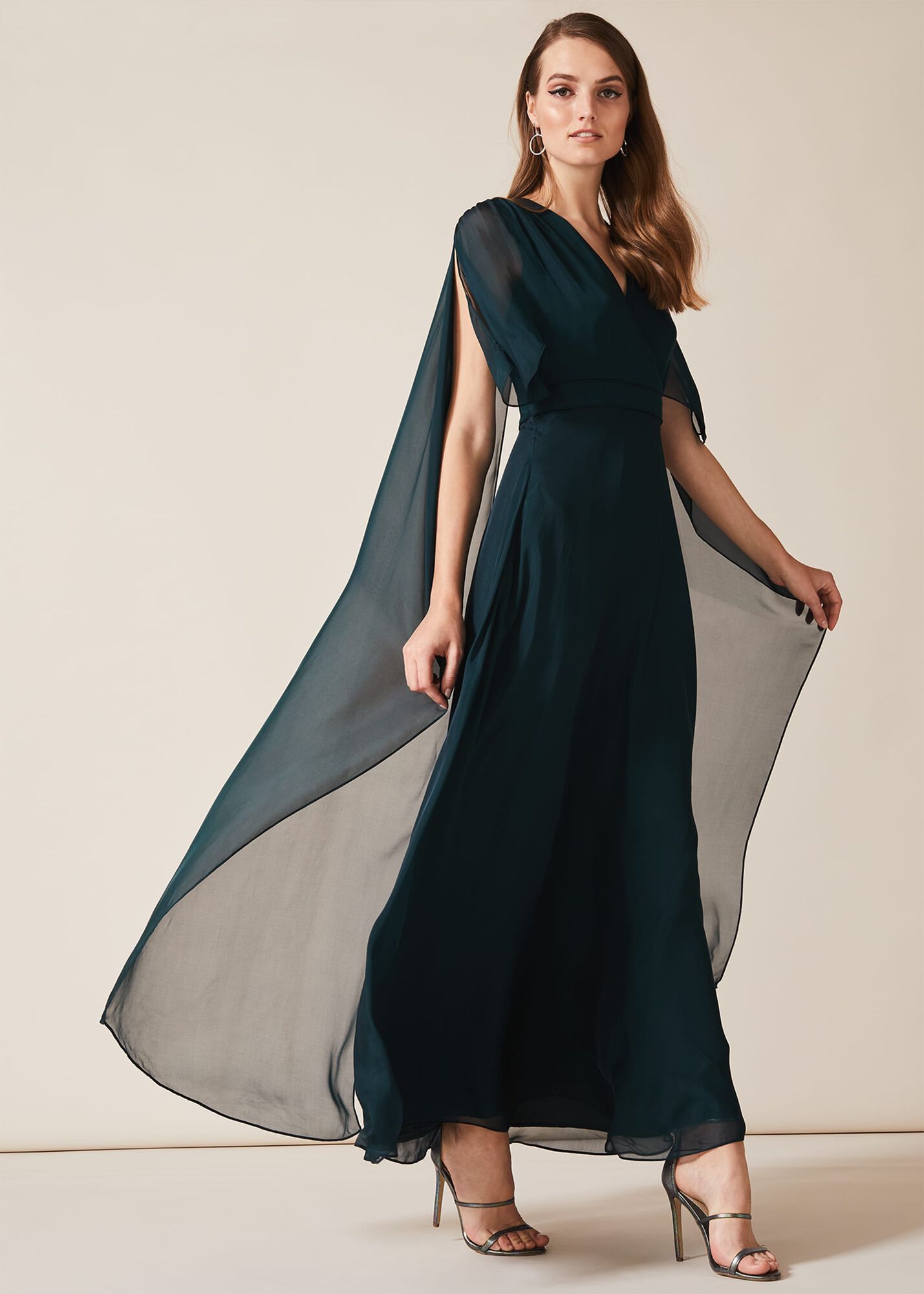 Arwen Silk Drape Dress | Phase Eight UK